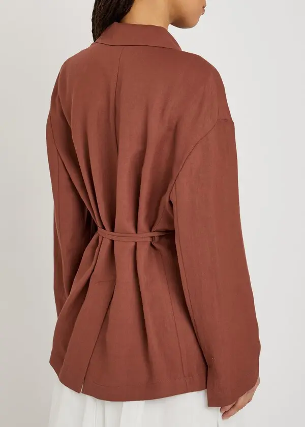 Brunello Cucinelli Tie-waist Twill Jacket