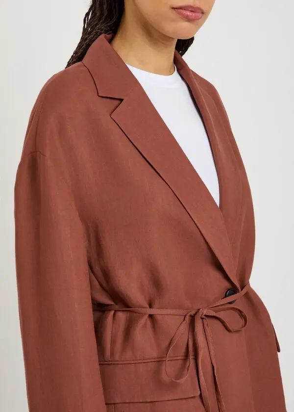 Brunello Cucinelli Tie-waist Twill Jacket