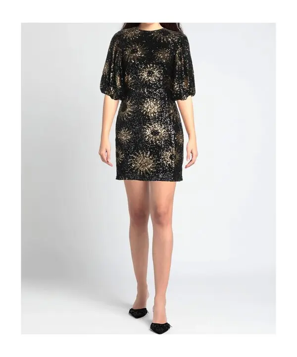Farm Rio Sequin Round Neck Mini Dress