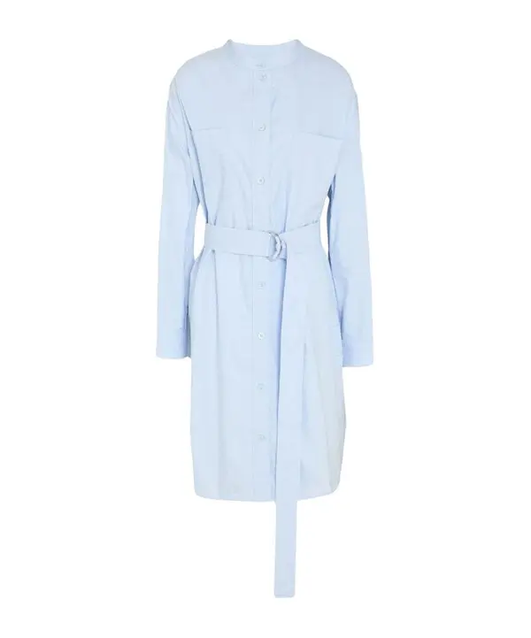 Burberry Long Sleeve Shirt Dress With Belt