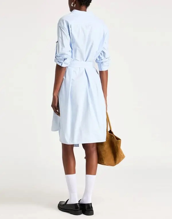 Burberry Long Sleeve Shirt Dress With Belt