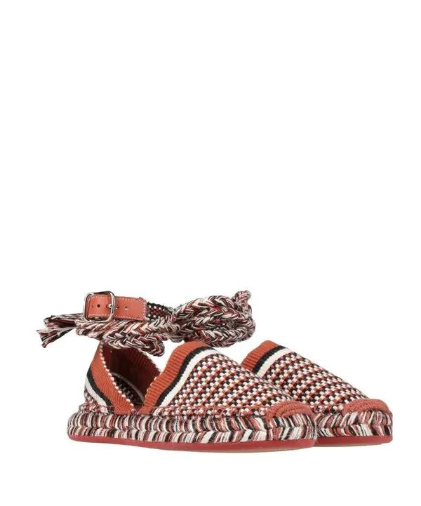 Chloé Woven Jute Sole Espadrille Sandals