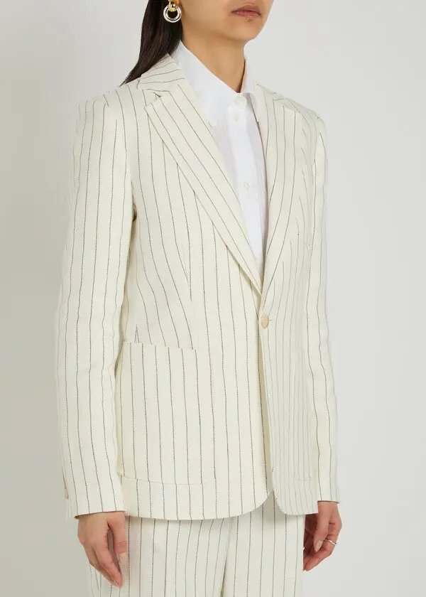 Polo Ralph Lauren Pinstriped Hemp Blazer
