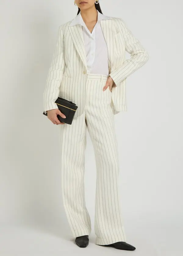 Polo Ralph Lauren Pinstriped Hemp Blazer