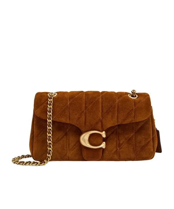 COACH Tabby 26 Quilted Suede Shoulder Bag - Brown