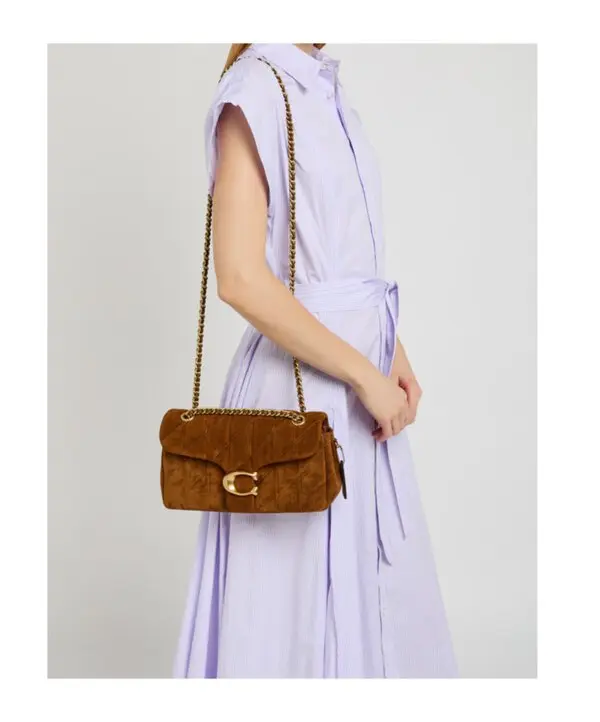 COACH Tabby 26 Quilted Suede Shoulder Bag