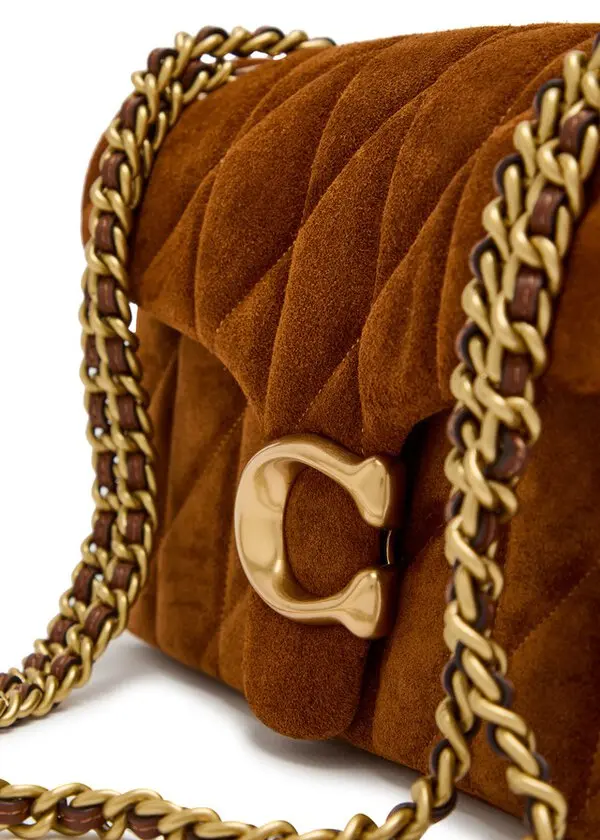 COACH Tabby 26 Quilted Suede Shoulder Bag