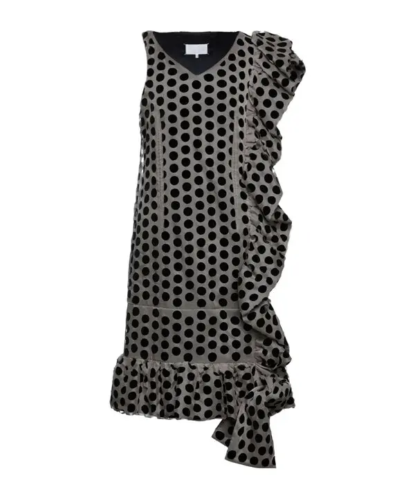 MAISON MARGIELA Polka Dot Sleeveless Dress