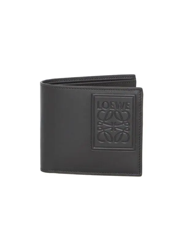 Loewe Debossed-anagram Leather Wallet - Black