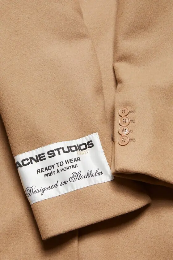 Acne Studios Single-breasted Wool Blend Coat