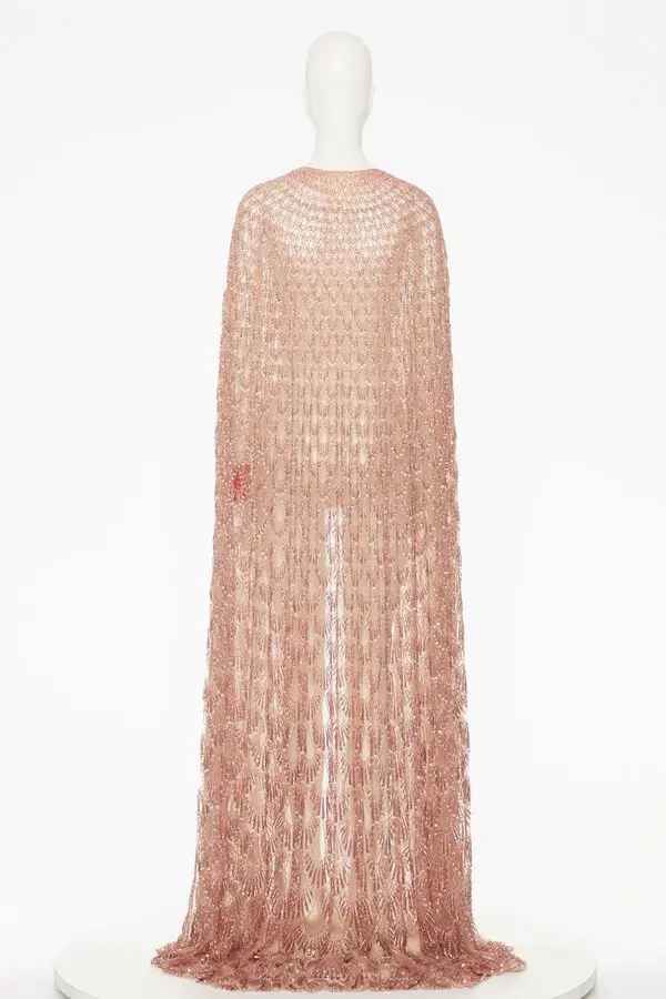 Valentino Garavani Embellished Tie-waist Cape