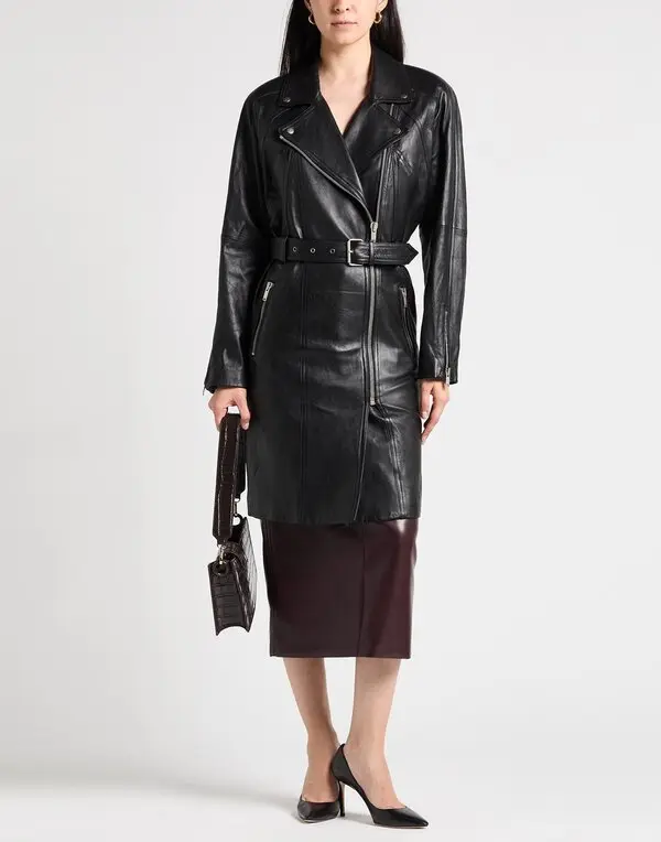 Saint Laurent Long Sleeves Belted Coat