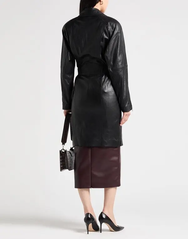 Saint Laurent Long Sleeves Belted Coat