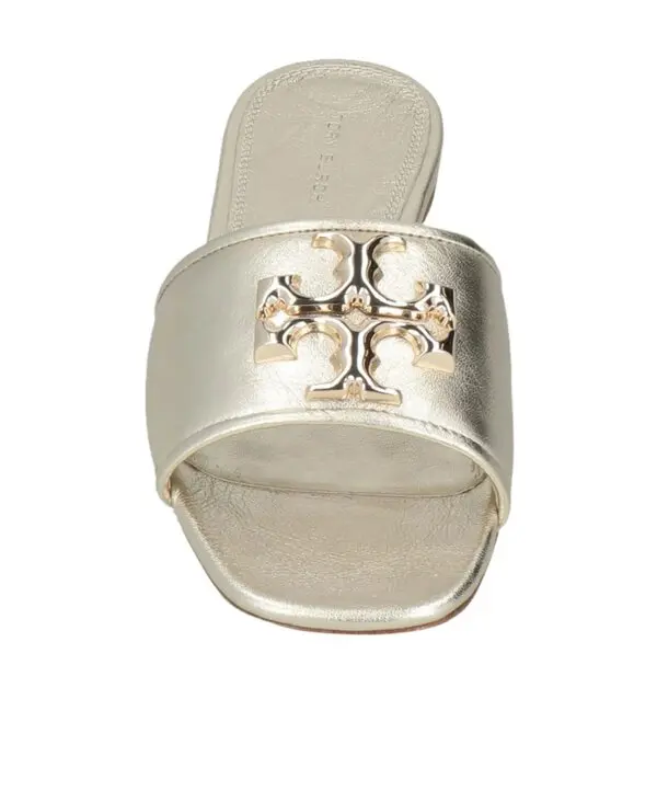 Tory Burch Metallic Leather Slide Sandals