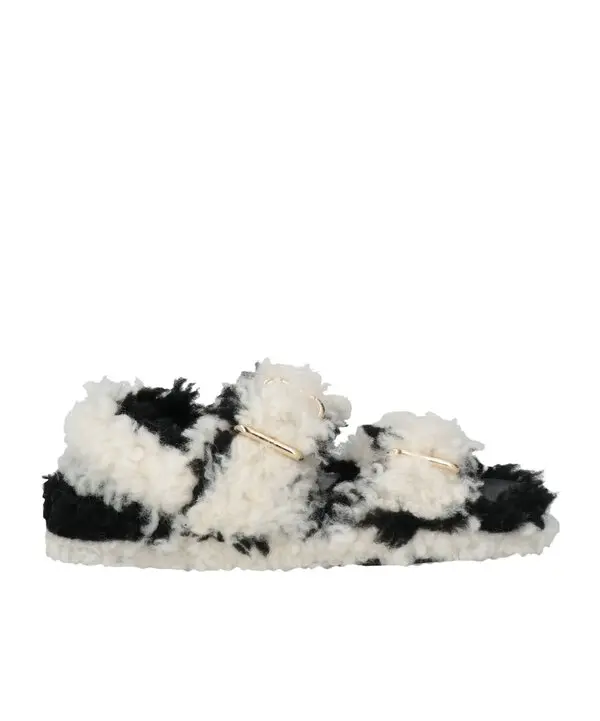 Marni Shearling Sandals - White