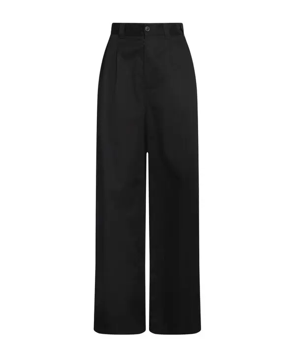 MAISON MARGIELA Wide-leg Gabardine Trousers - Black