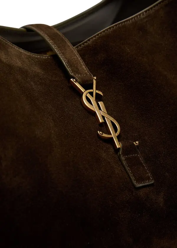 Saint Laurent Le 5 À 7 Large Suede Shopper Tote Bag