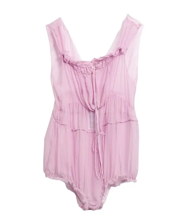 MAISON MARGIELA Sleeveless Chiffon Dress - Pink