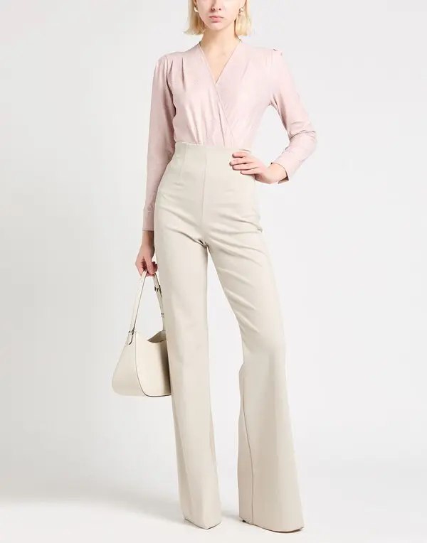 Sportmax Solid Color Stretch Flared Pants