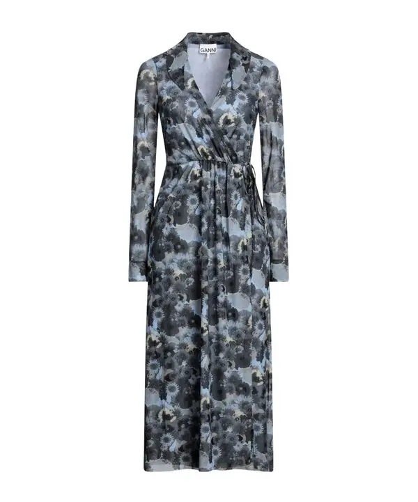 GANNI Floral-print Wrap Dress