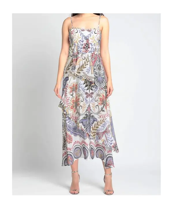 Farm Rio Floral Print Layered Slip Dress