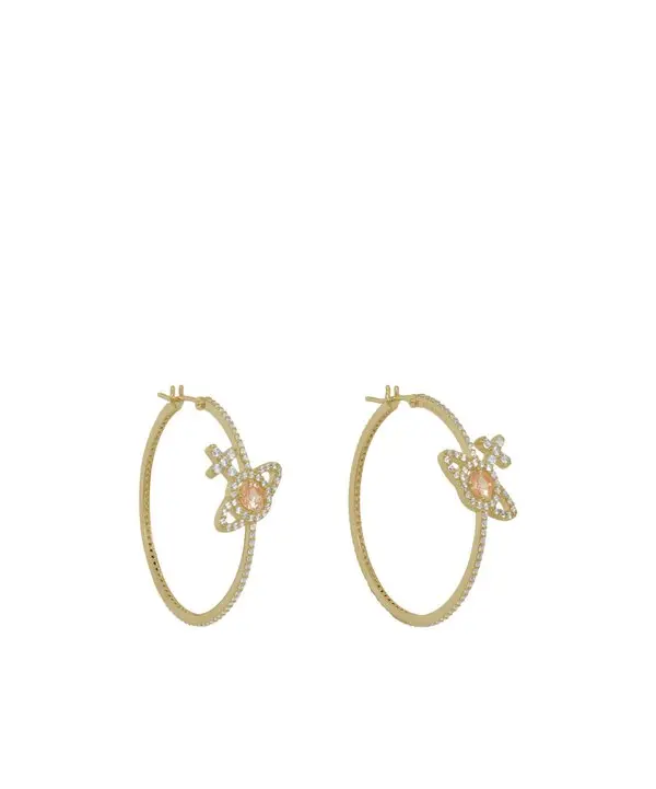 VIVIENNE WESTWOOD Orb Hoop Earrings - Yellow