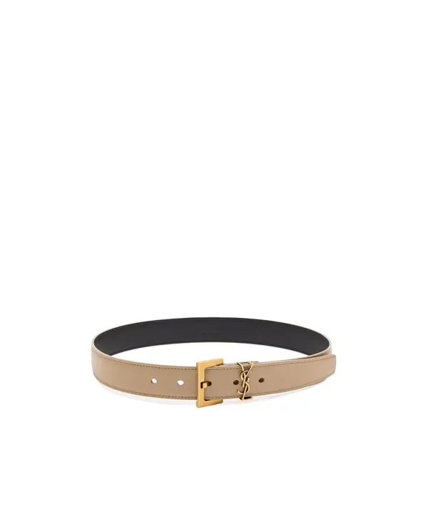 Saint Laurent Logo Leather Belt