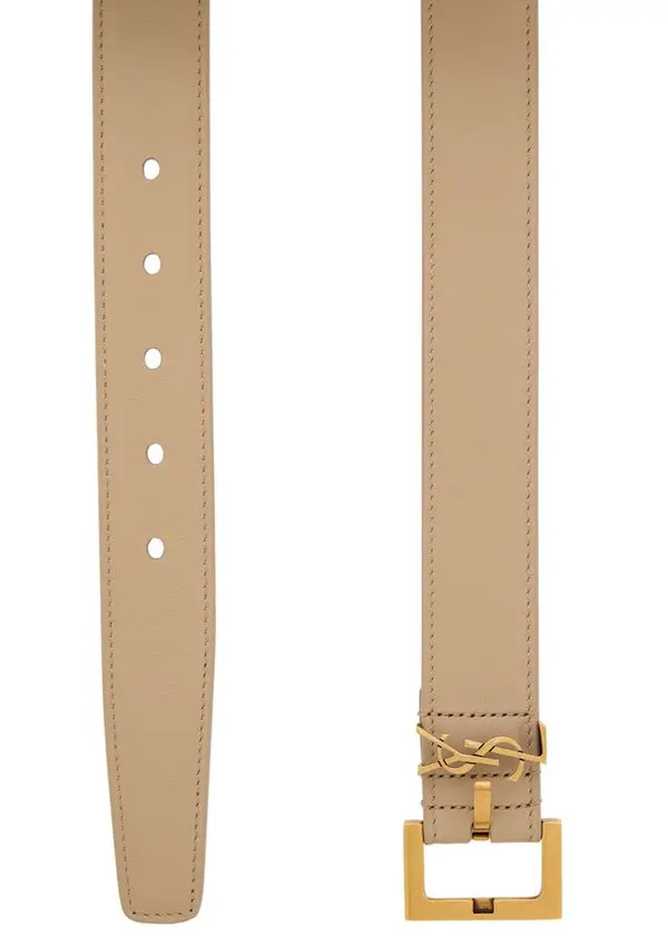 Saint Laurent Logo Leather Belt