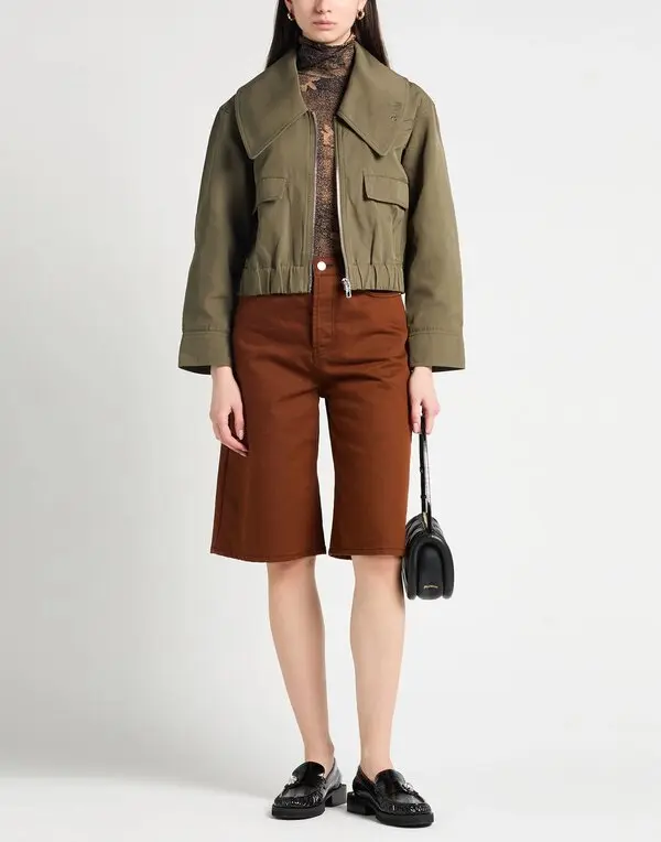 GANNI Embroidered Logo Casual Jacket