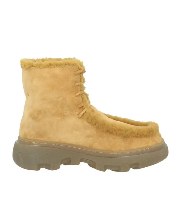 Burberry Suede Platform Ankle Boots