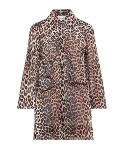 GANNI Leopard Print Shirt Blouse