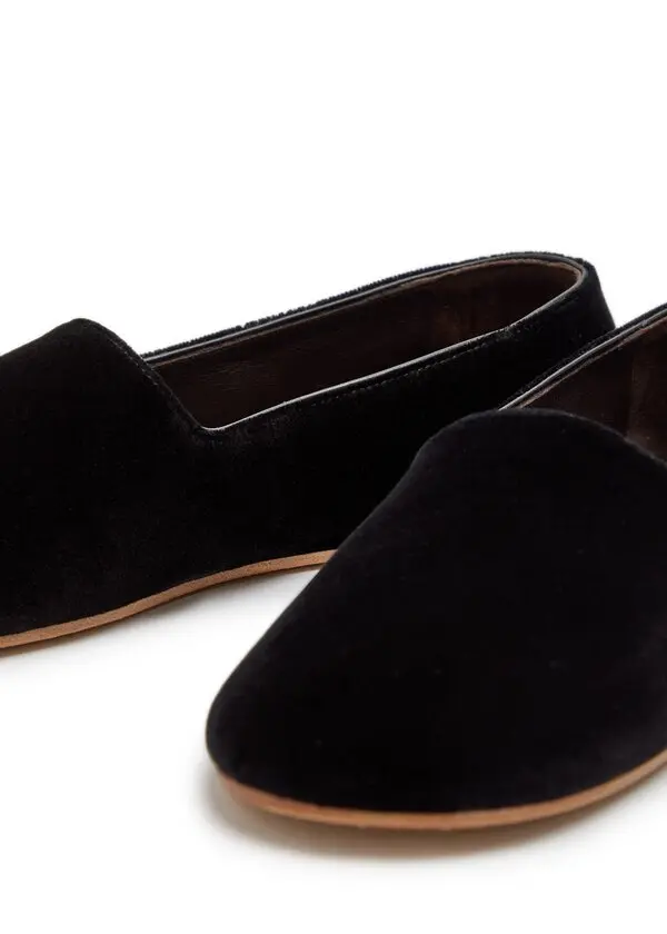 THE ROW Ponti Velvet Slipper Flats