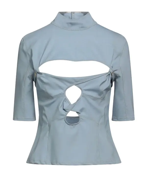 Jacquemus High Neck Short Sleeve Top