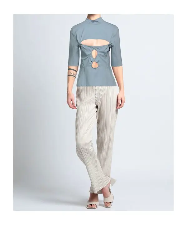 Jacquemus High Neck Short Sleeve Top