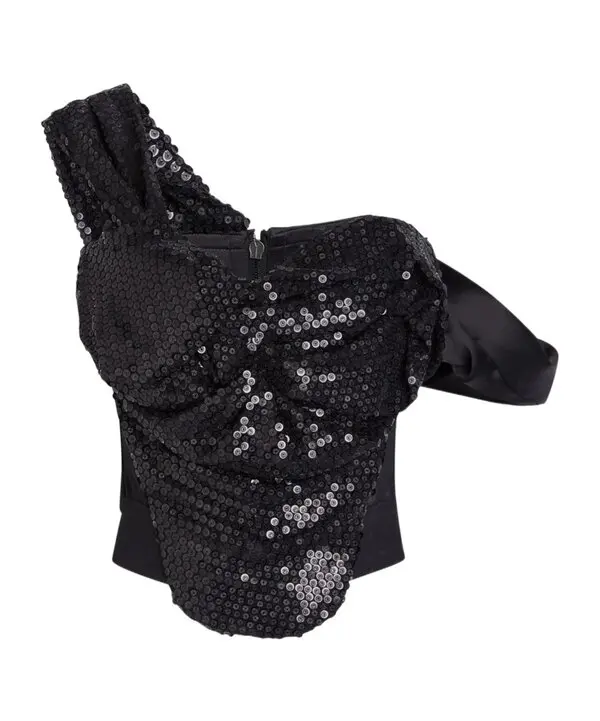VIVIENNE WESTWOOD Sequin Embellished Corset Top - Black