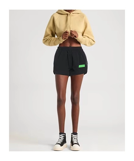 GANNI Logo Patch Shorts