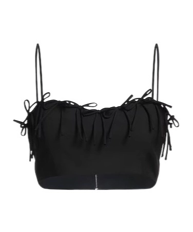 GANNI Sleeveless Crop Top With Bow Detail