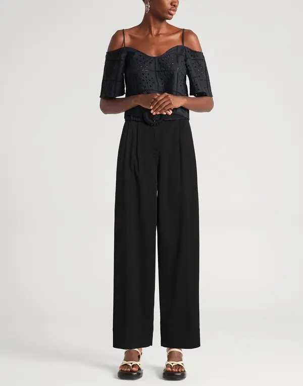 Farm Rio Wide Leg Pleated Pants With Belt