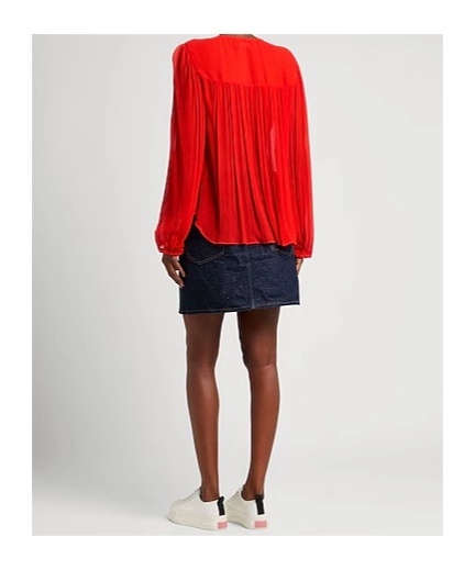 Isabel Marant Étoile Georgette Gathered Top - Red