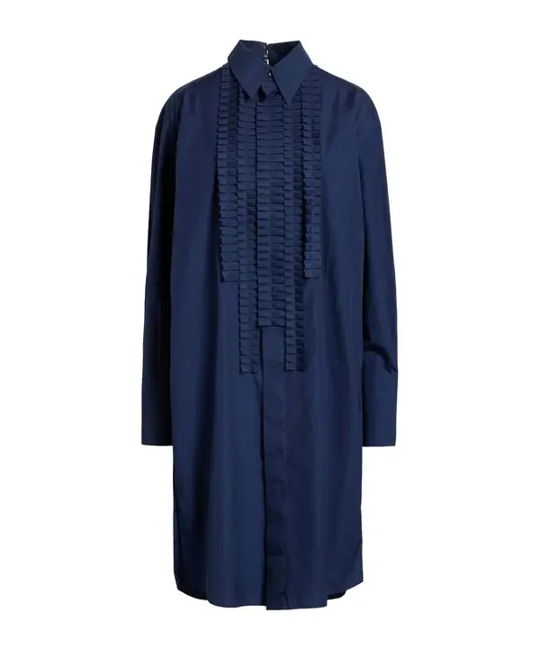 Marni Long Sleeve Shirt Dress - Blue