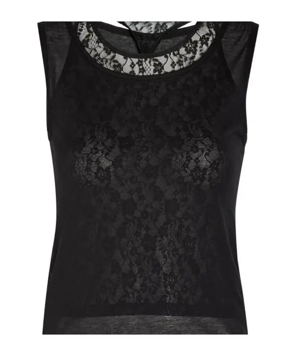 Our Legacy Swim Layered-effect Cotton-blend Tank - Black