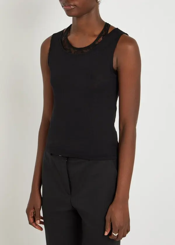 Our Legacy Swim Layered-effect Cotton-blend Tank - Black