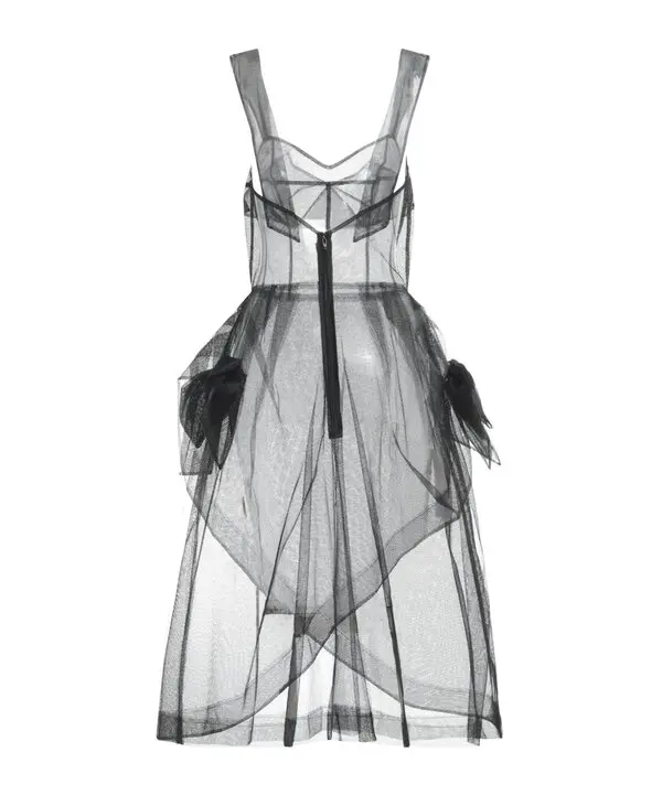 MAISON MARGIELA Sleeveless Sweetheart Neckline Flared Dress