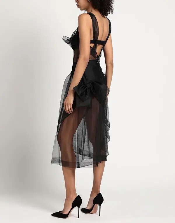 MAISON MARGIELA Sleeveless Sweetheart Neckline Flared Dress