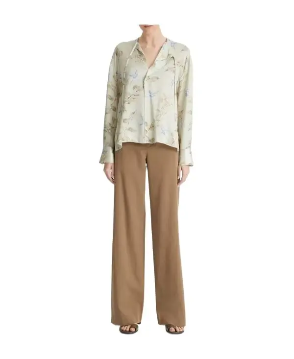 Vince Long Sleeve Floral Printed Shirt