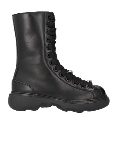 Burberry Lace-up Ankle Boots - Black