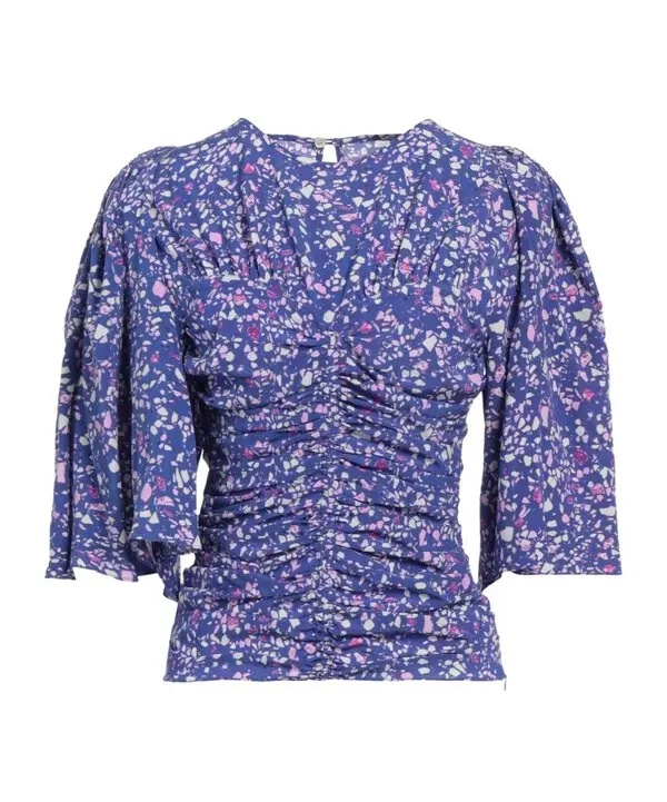 Isabel Marant Étoile Draped Top With Zipper Closure - Blue