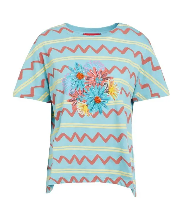MAXCO. Max&co. Floral Embellished T-shirt