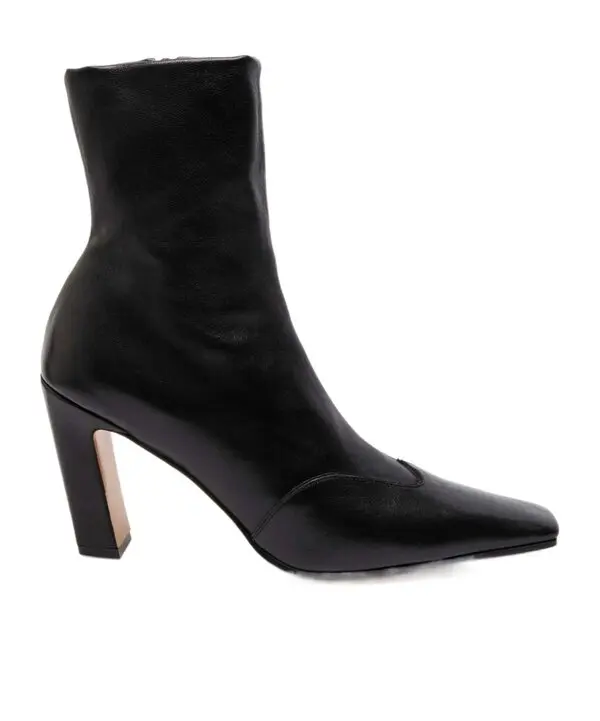 Khaite Leather Ankle Boots