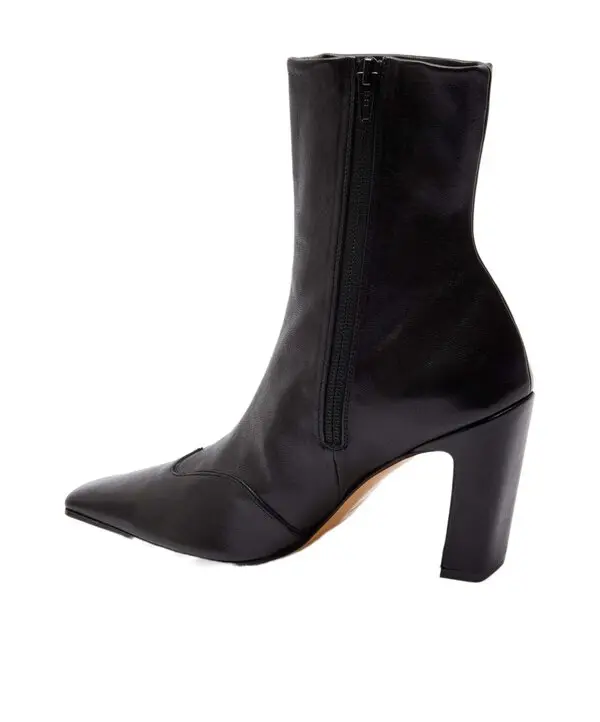 Khaite Leather Ankle Boots